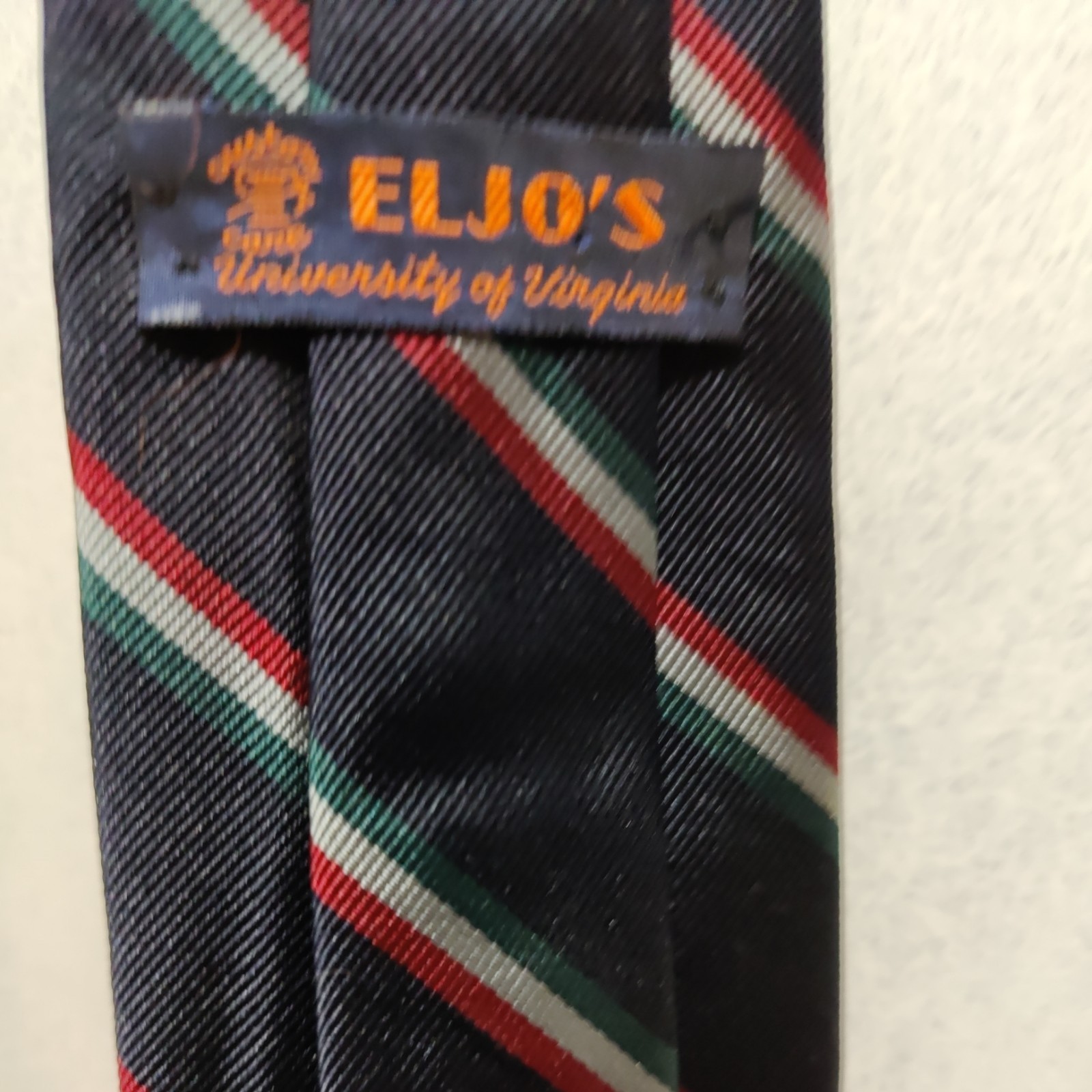 Eljo's University of Virginia Men's Silk Tie Blue with Red White Green Stripes | eBay