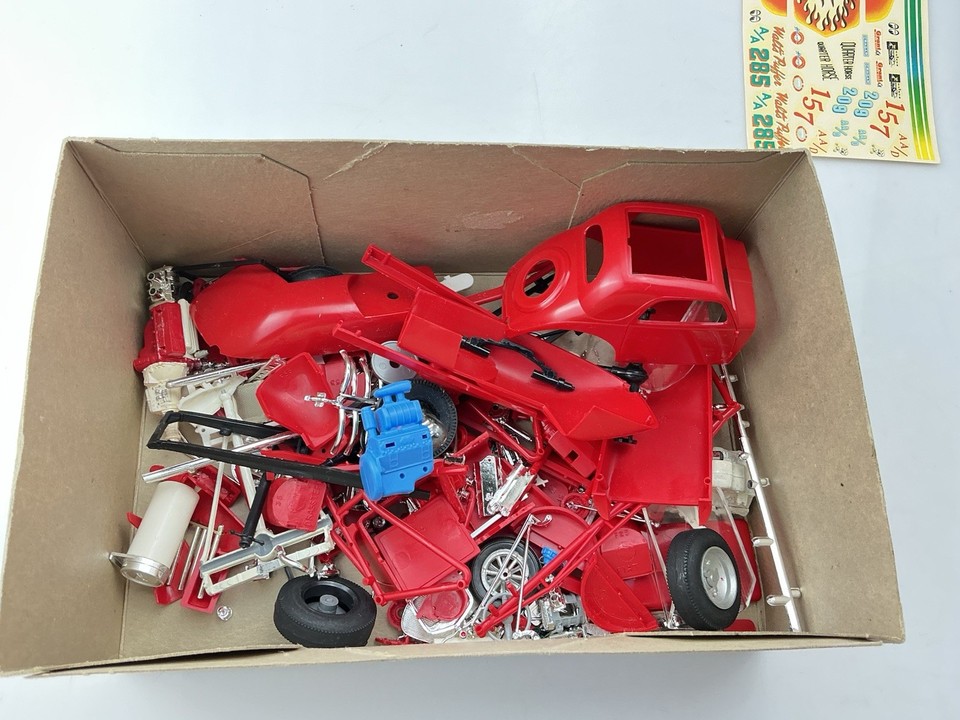 VINTAGE ORIGINAL 1950'S AMT Double Dragster 3 in 1 Model Plastic Car ...