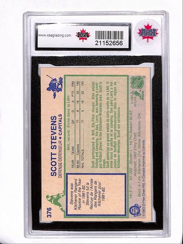 1983-84 O-Pee-Chee Scott Stevens. Rookie KSA 8.5 (CP), #376 | eBay