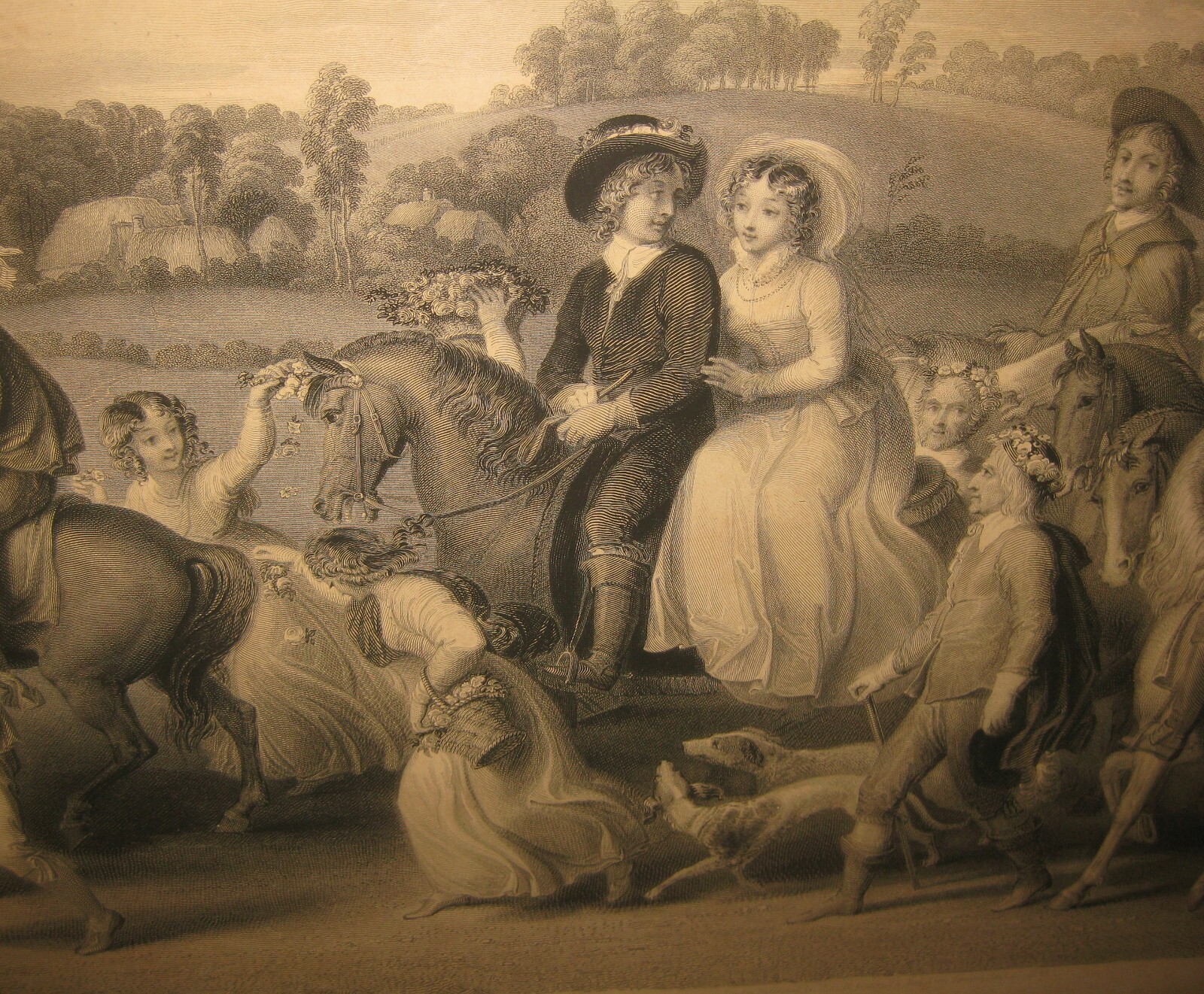 ANTIQUE STOTHARD 'PROCESSION of the FLITCH of BACON' James Henry Watt ...