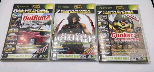 Lot Of 3 Xbox Magazine Demo Discs # 37, 38 & 39 2004 Conk, Snk VS ...