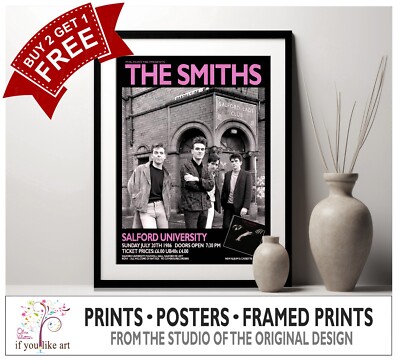 The Smiths Salford 1986 Concert Poster MULTI-PRINT or Three FRAMED ...