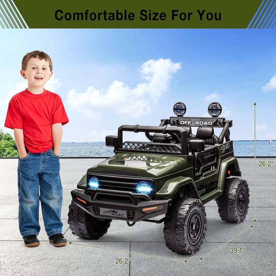12V Kids Ride on Toy Electric Car Battery Power Wheel Jeep w/Remote ...