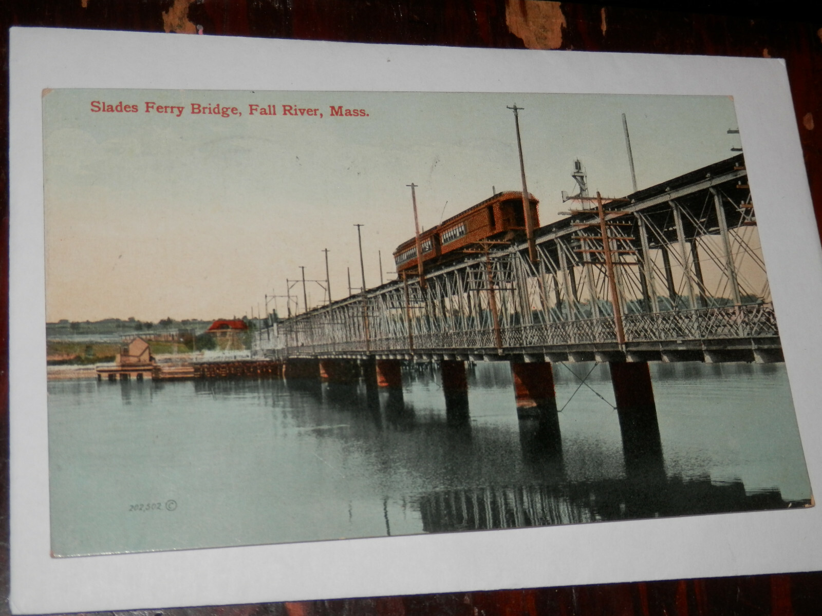 FALL RIVER MA - 1909 USED POSTCARD - SLADES FERRY BRIDGE - BRISTOL ...
