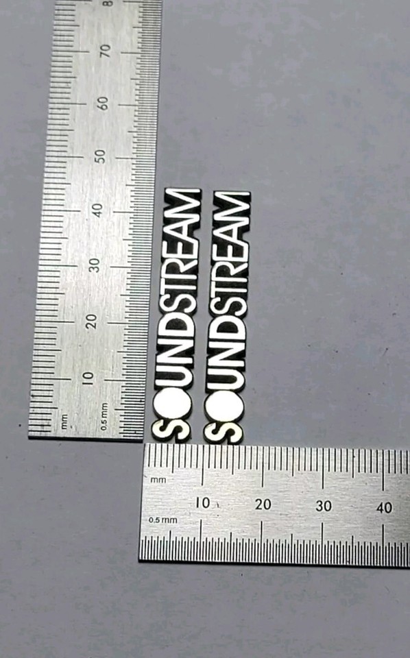 Soundstream Badge Logo Emblem Brushed Gold Pair For Speakers, Amps ...