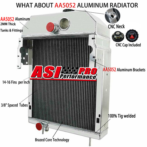 361704R93 5 Row Aluminum Radiator for Case International Farmall 300 ...