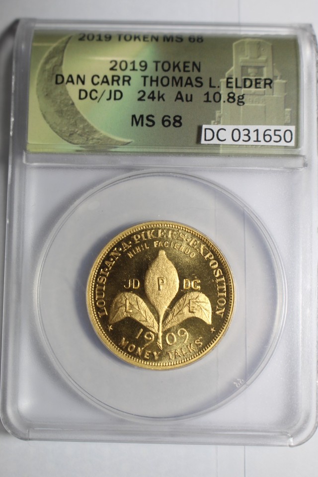 2019 Dan Carr Thomas L Elder DC/JD 24 KT Gold ANACS 10.8 | eBay