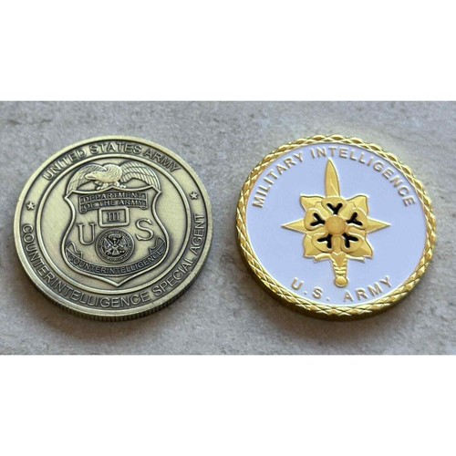 2pcs US Army Intelligence and Security Command MI Branch Military ...