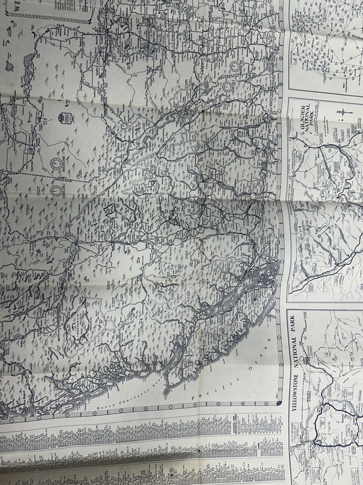 1952 Northwestern States AAA American Automobile Association Travel Map ...