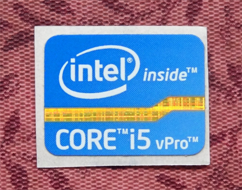 Intel Core i5 vPro Inside Sticker 18 x 24.5mm For Desktop 2011 Sandy ...