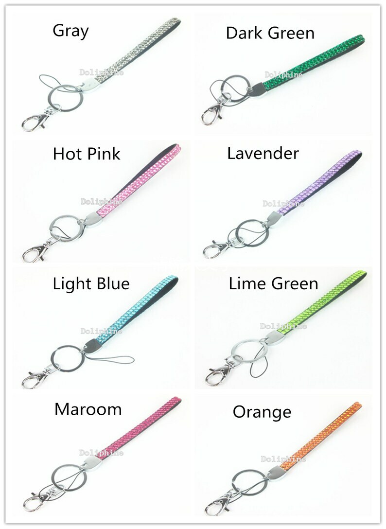 * Wholesale * 5 pack your choice Rhinestone sparkle wristlet Key chain ...