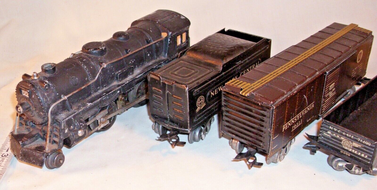 MARX NEW YORK CENTRAL 999 STEAM LOCOMOTIVE 2-4-2 ELECTRIC 6 PIECE TRAIN ...