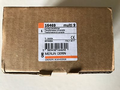 MERLIN GERIN #16469 multi 9 Current Transformer 300/5 trop 35 ID/40x10 ...