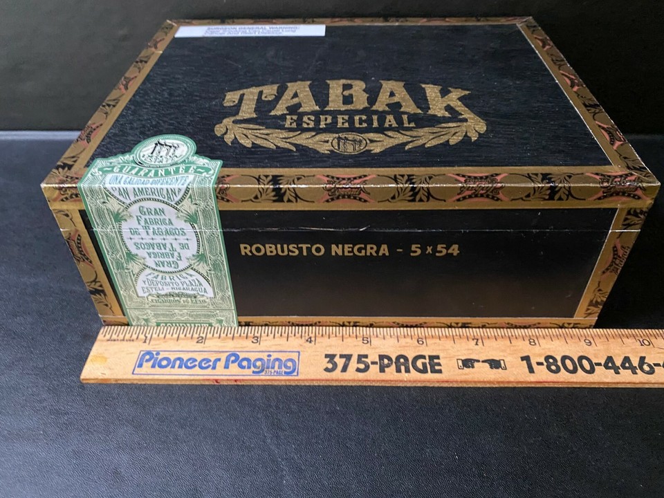 Tabak Especial Empty Beautiful Wood Cigar Box " Robusto Negra" | eBay