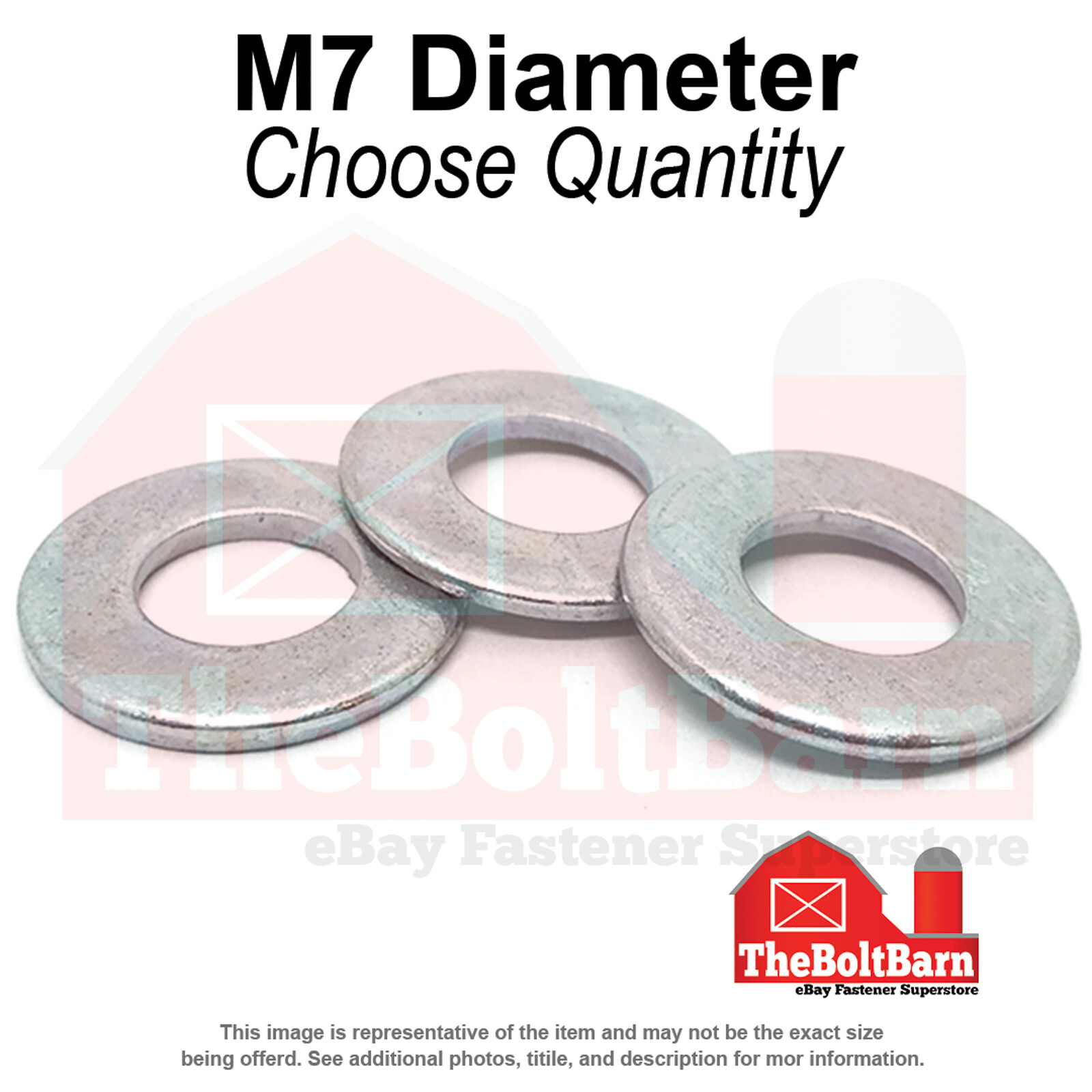 M7 Class 10 Hardened Flat Washers Zinc Clear (Pick Quantity) | eBay