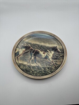 Danbury Mint horse plate Unbridled Spirits by Nancy Glazier Wild and ...