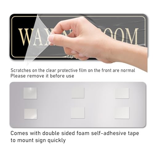 9x3 Inch Waxing Room Sign Acrylic Self-stick Door Wall Signage (Royal ...