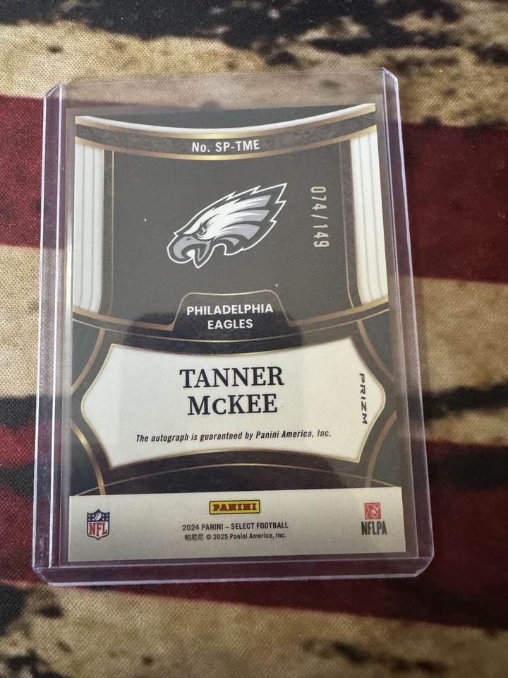2024 Select Tanner McKee Signatures Blue Prizm Auto #/149 Eagles | eBay