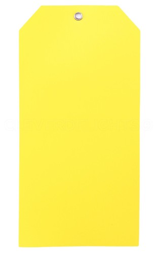 Yellow Plastic Tags - 6.25" x 3.125" - Tearproof - Inventory ID Price ...
