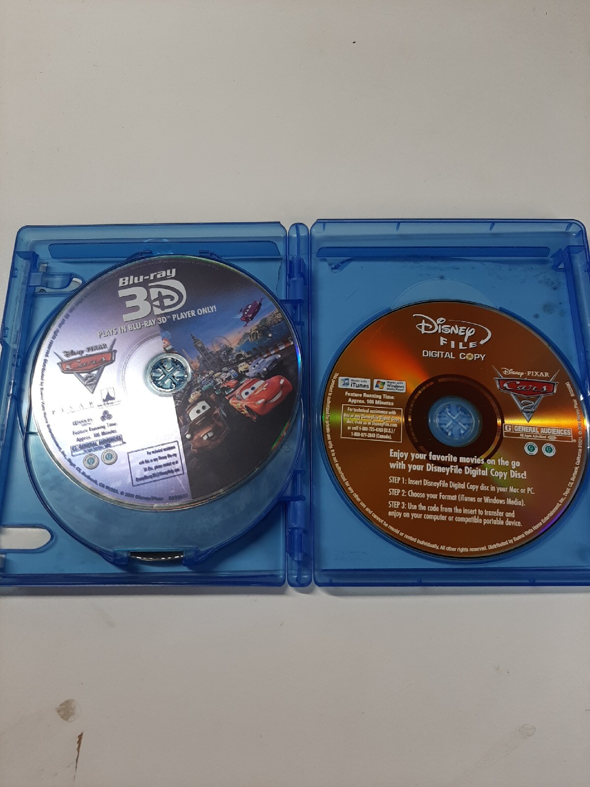 Cars 2 (3D + Bluray + DVD, 2011) Disney Pixar - Set W/ Lenticular ...