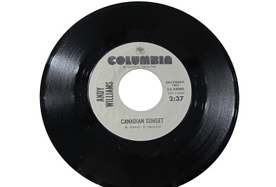 45 RECORD - ANDY WILLIAMS - CANADIAN SUNSET | eBay