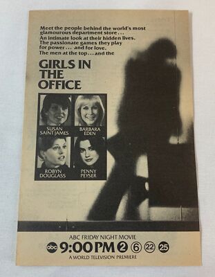 1979 ABC tv movie ad ~ GIRLS IN THE OFFICE Susan Saint James, Barbara ...