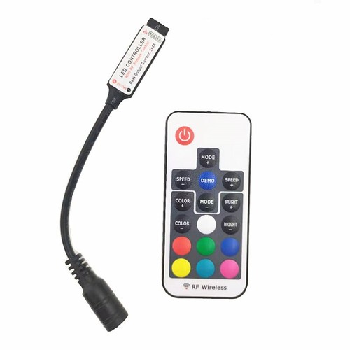 17key DC5-24V Mini RF Wireless Remote Controller For 3528 5050 RGB LED ...