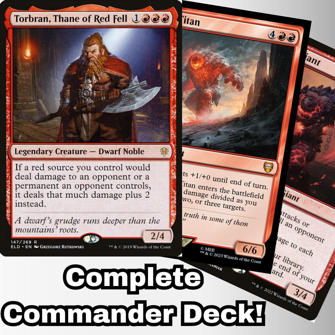 MTG Commander EDH Deck Torbran, Thane of Red Fell 100 Magic Cards ...