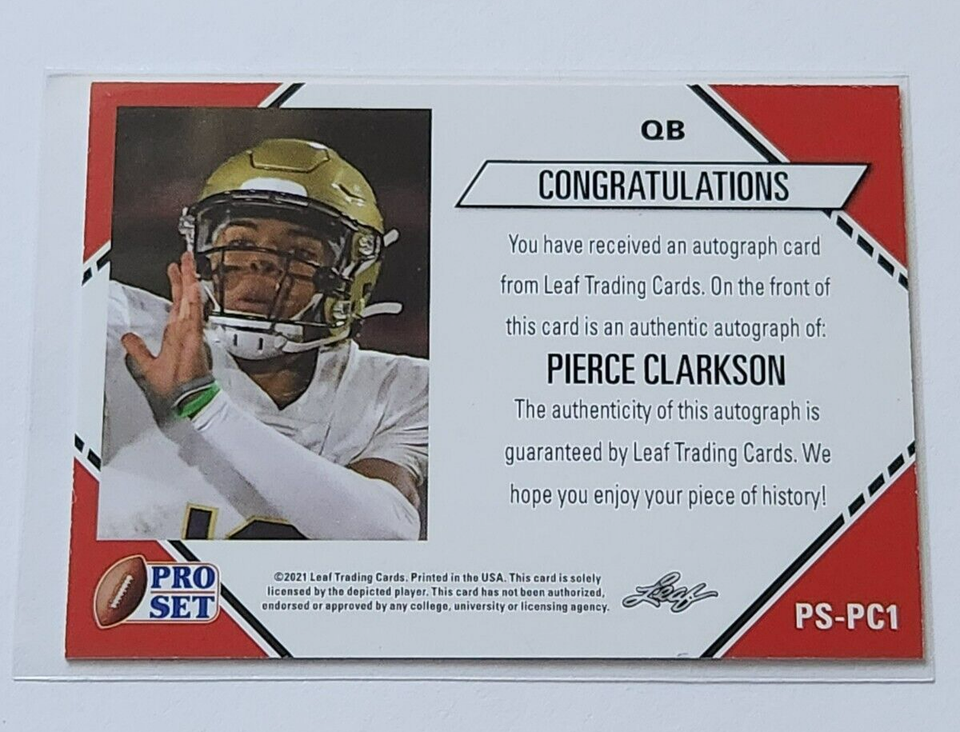 2021 PIERCE CLARKSON AUTO PRO SET #PS-PC1 | eBay