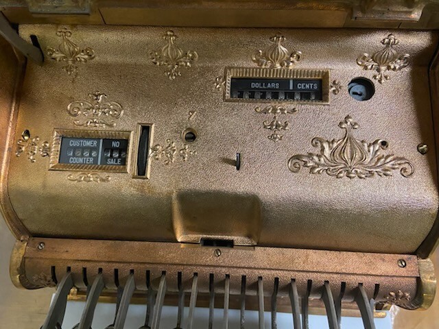 Antique Brass National Cash Register,Model 324-Woolworth Machine Rings ...