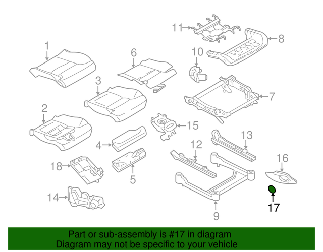 VOLVO XC60 MK2 FRONT RIGHT SEAT OUTER TRIM PANEL CAP 39834856 ORIGINAL ...
