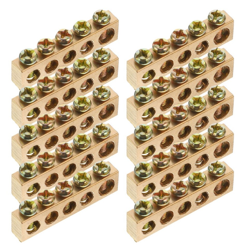 10 Pcs Terminals Disconnect Block Screw Clip Power Supply Distribution ...