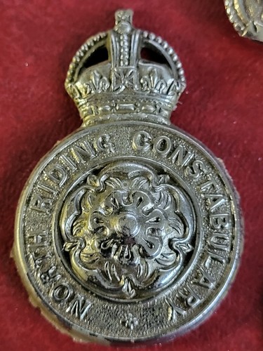 Job Lot Of Vintage Police Buttons Cap Badges And Pips Two Have Damage ...