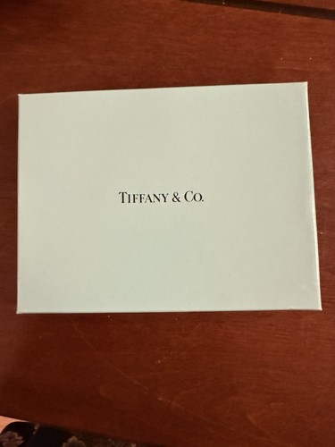 Tiffany & Co Blue EMPTY Lidded Jewelry Display Gift Box 3."5 x 5” x .66 ...