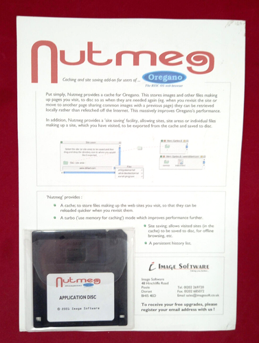 Muscade pour Origan Logiciel pour Acorn Risc OS, Image Software 2001 | eBay