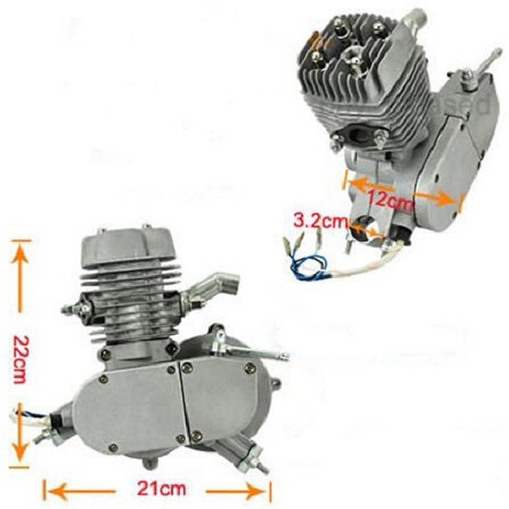 2 Stroke 80cc Engine Motorized Bike Bicycle Cycle Petrol Gas Engine ...