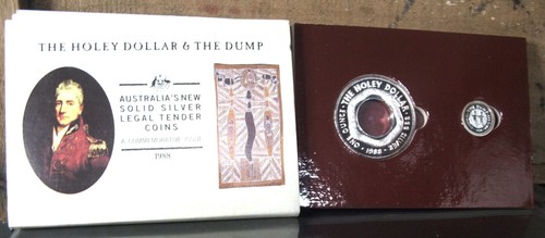 Australia 1988 Holey Dollar & Dump Silver (1.25oz) Proof Coin set NICE ...