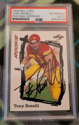Tony Boselli signed 1995 Score Football Rookie Card RC IP auto PSA ...