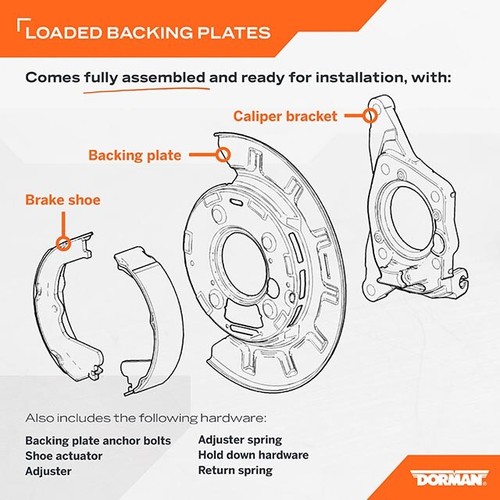 New Loaded Brake Backing Plate for Dodge 2010 | eBay
