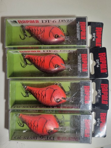 (4) lures Rapala dt-6 dives to 6' bass crankbait 2" demon | eBay