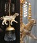 Porcelain Carousel Cheetah Lamp Swag Chandelier Vintage African beaded ...