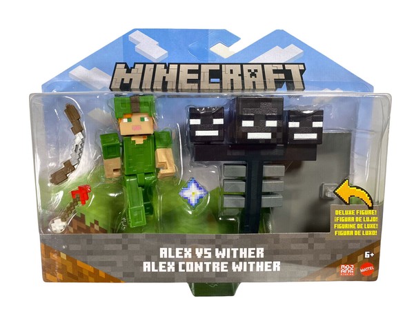 Mattel Minecraft 2-Pack Alex vs Wither 5 in Set - HDV38 for sale online ...
