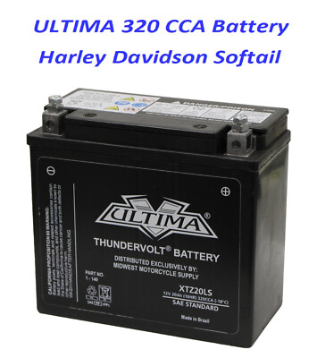 ULTIMA THUNDERVOLT BATTERY HARLEY SOFTAIL HERITAGE FAT BOY DELUXE SLIM ...