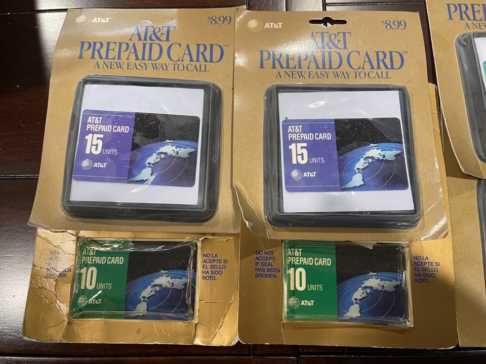 Vintage 1990s AT&T PrePaid Phone Card - lot of (8) in packages - likely ...