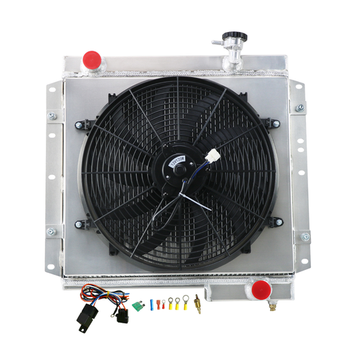 For 60-84 82 Toyota Land Cruiser FJ40 FJ45 MT Aluminum 4 Row Radiator ...