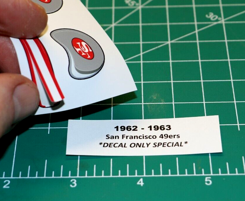 1962-1963 San Francisco 49ers Football Gumball Helmets *DIECUT DECALS ONLY* Mini | eBay