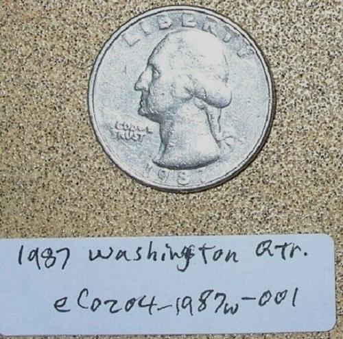 1987 Washington Quarter Faint Lettering & Die Chip Errors; Rare Old ...