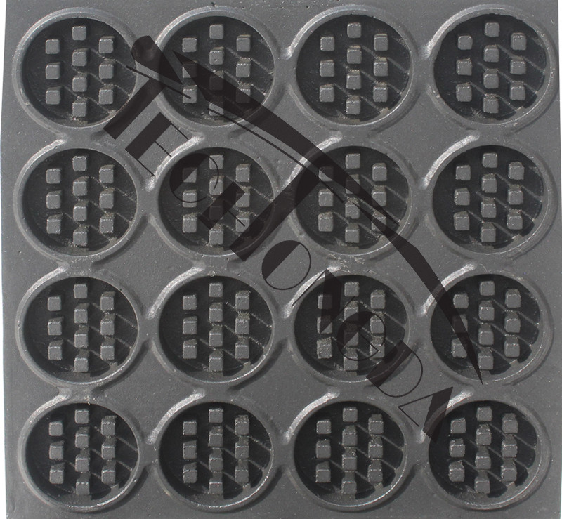 110V 1.5KW Commercial Nonstick Electric 16 pcs Mini Round Waffle ...
