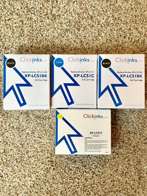 Clickinks Generic Bother Ink Cartridges XP-LC51 2 Black, Cyan, Yellow ...