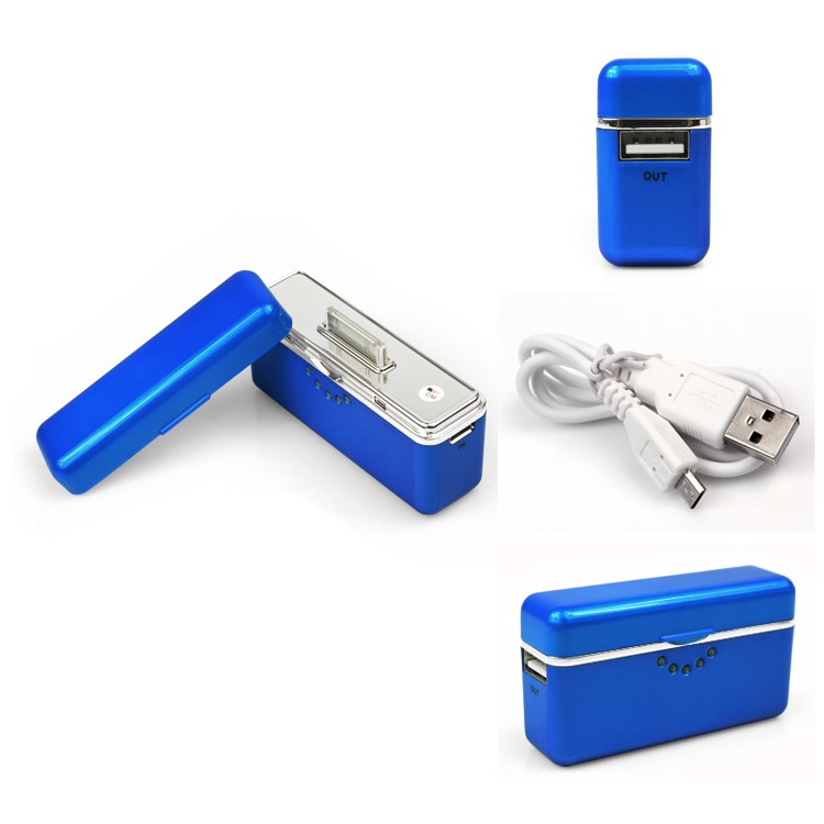 2800MAH PORTABLE EXTERNAL BLUE BATTERY CHARGER USB IPHONE 4S 4 3GS IPOD ...
